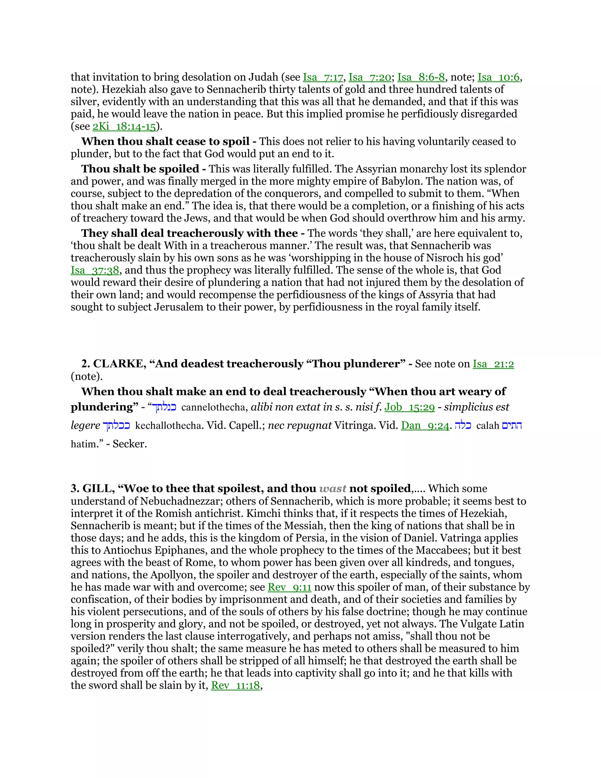 Isaiah 33 commentary | PDF