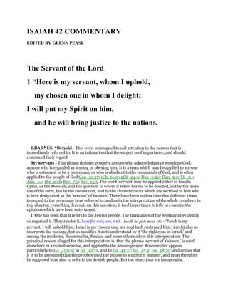 Isaiah 42 commentary | PDF