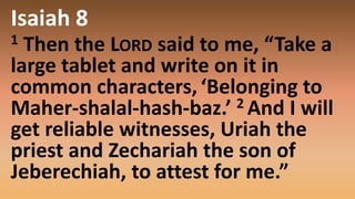 Christmas through the eyes of Isaiah_Isaiah 8 | PPT