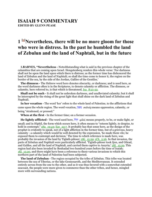 Isaiah 9 commentary | PDF