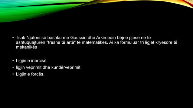 Isak Njuton Albert Shala | PPT