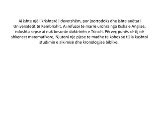 Isak Njutoni- Jalldeze Krasniqi | PPTX