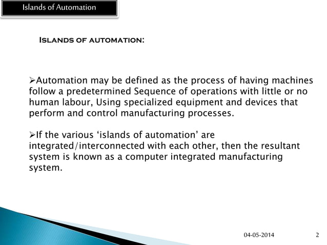 Islands of automation and MAP | PPT