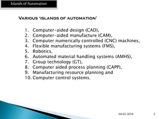 Islands of automation and MAP | PPTX