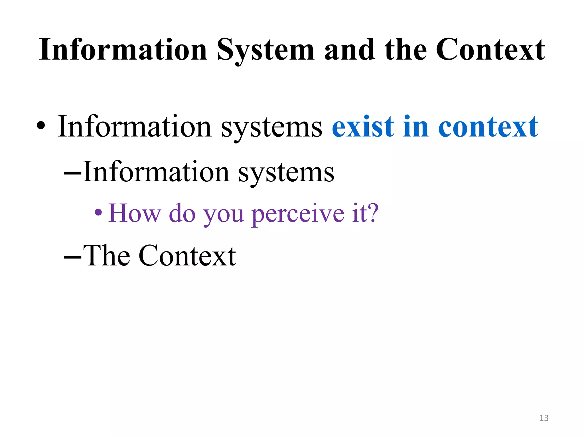 information system analysis and design | PPTX