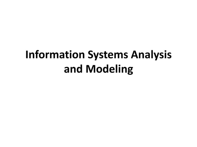 information system analysis and design | PPTX