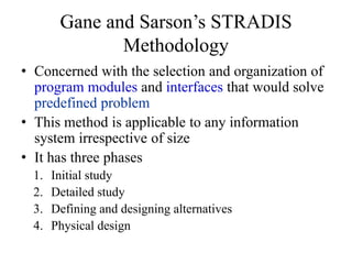 information system analysis and design | PPTX