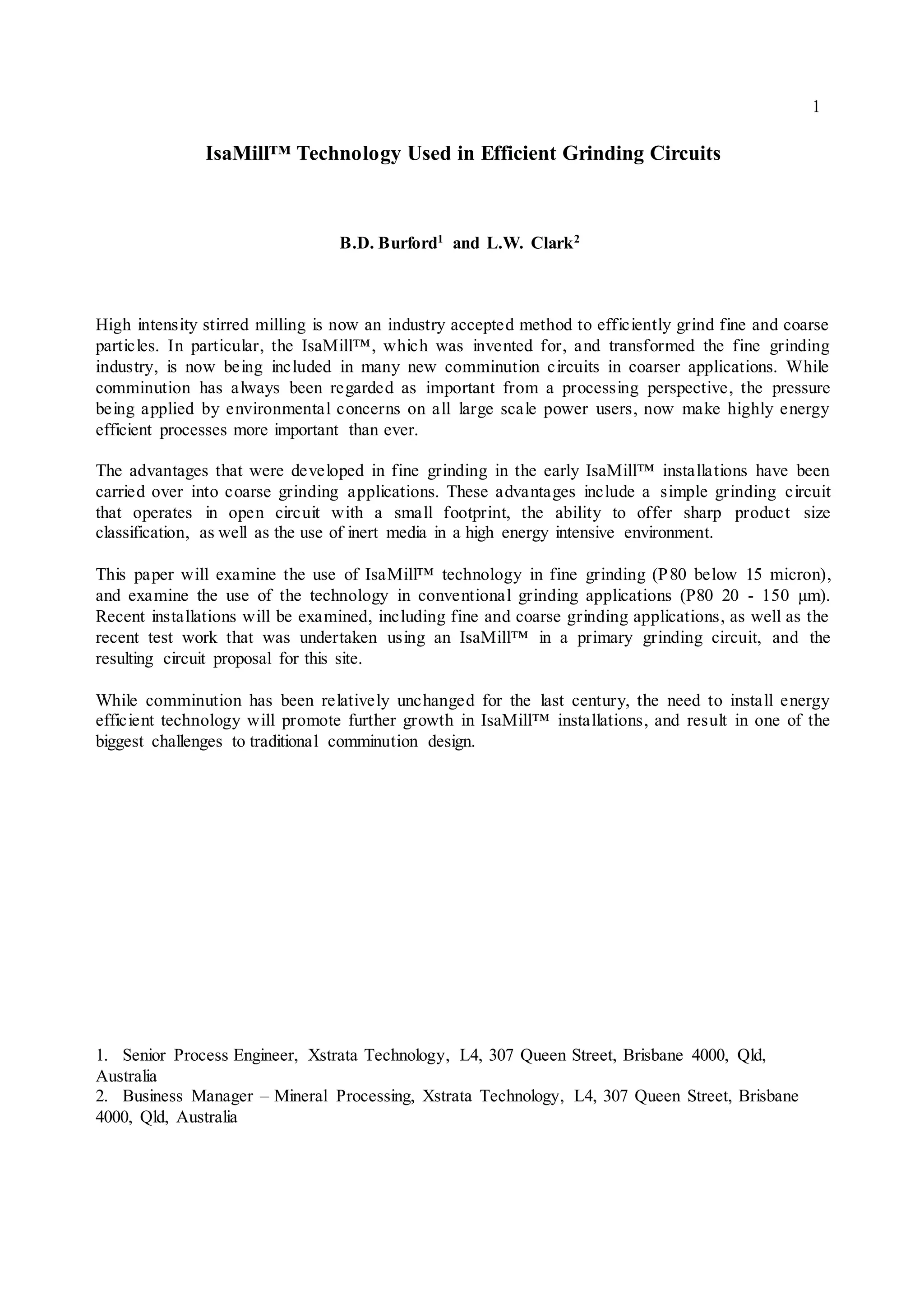 Isa mill technology_used_in_effecient_grinding_circuits | DOCX