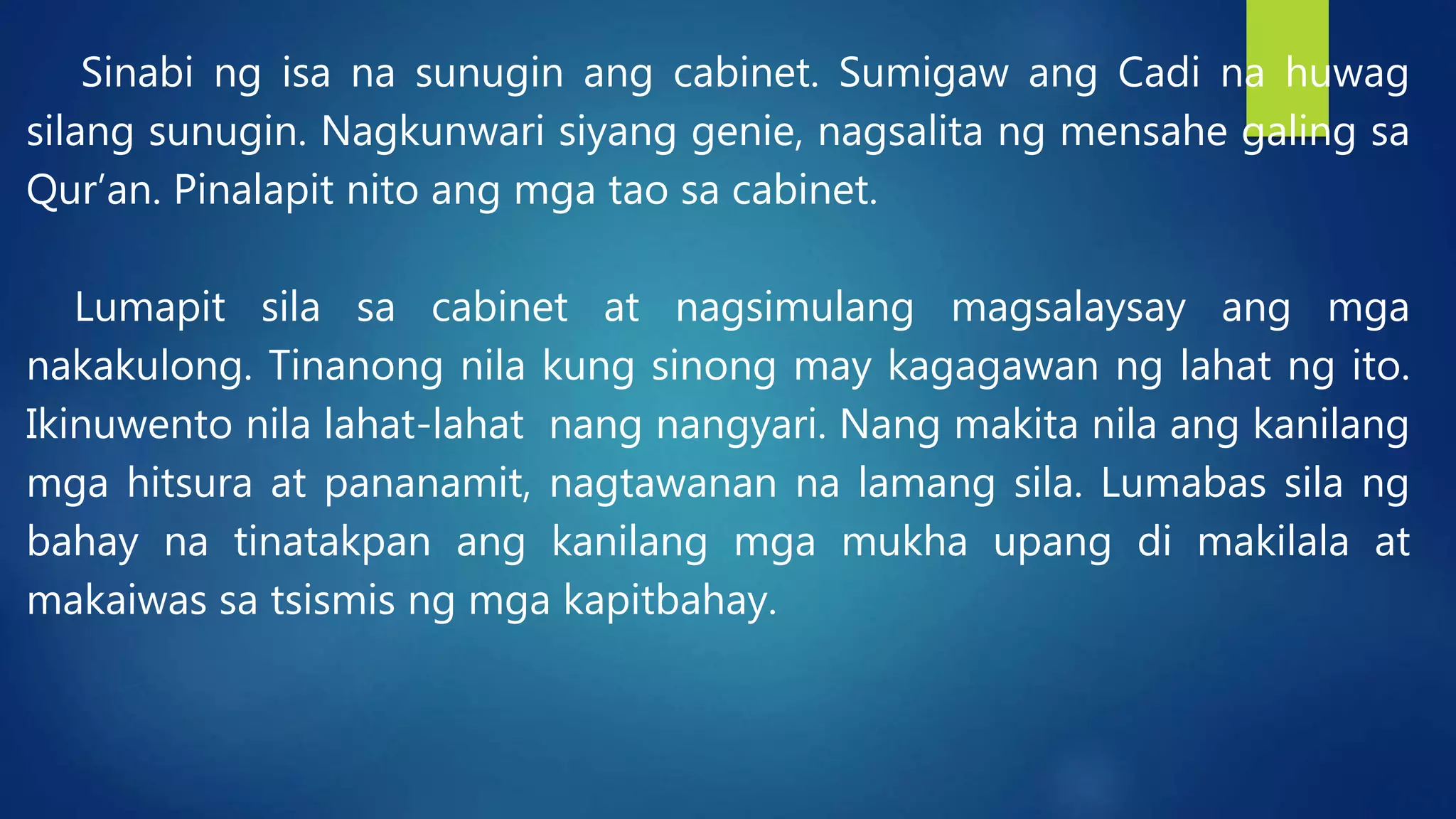 Isang libo’t isang gabi,grade 9 (aralin 3.5) | PPTX