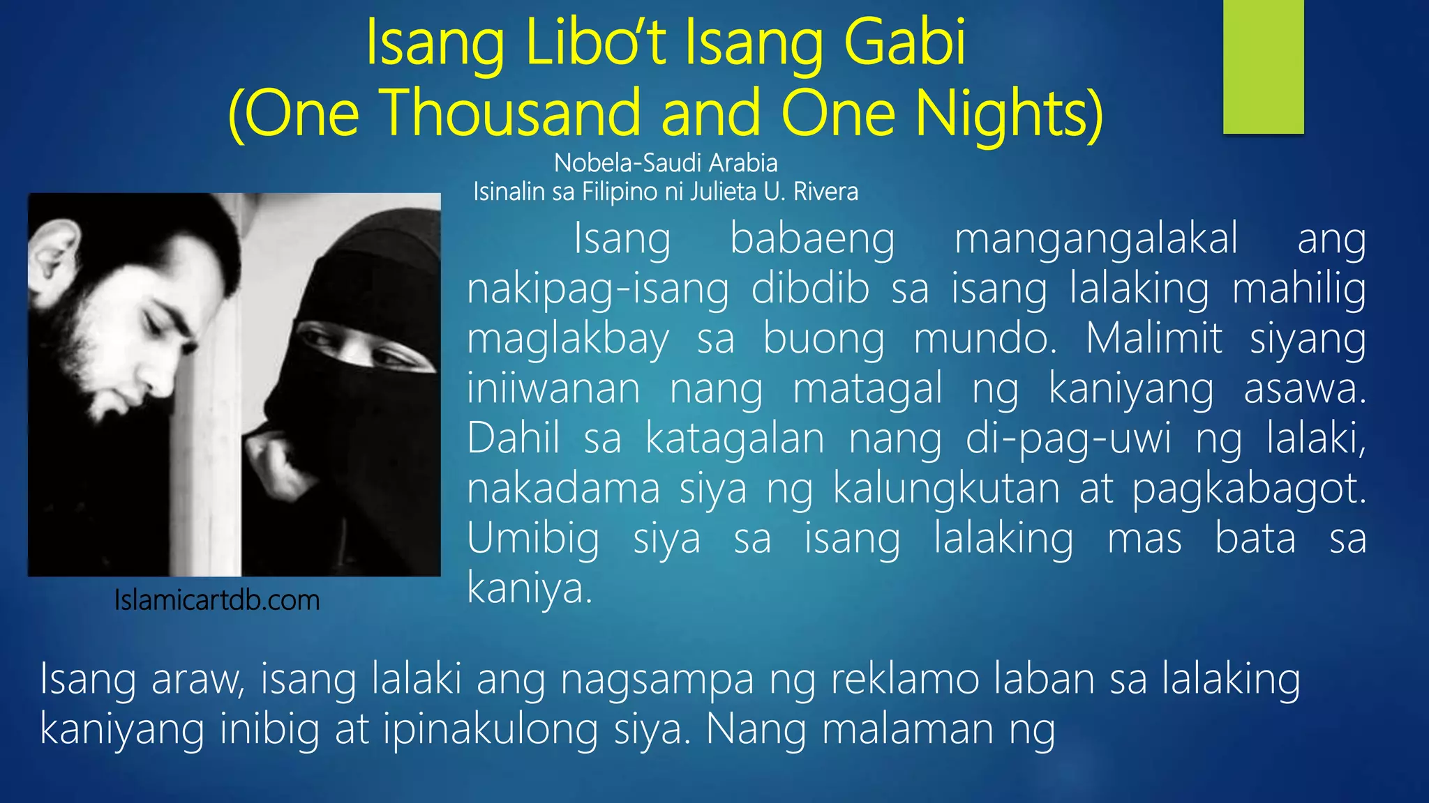 Isang libo’t isang gabi,grade 9 (aralin 3.5) | PPTX