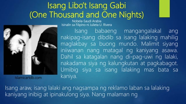 Isang libo’t isang gabi,grade 9 (aralin 3.5) | PPTX