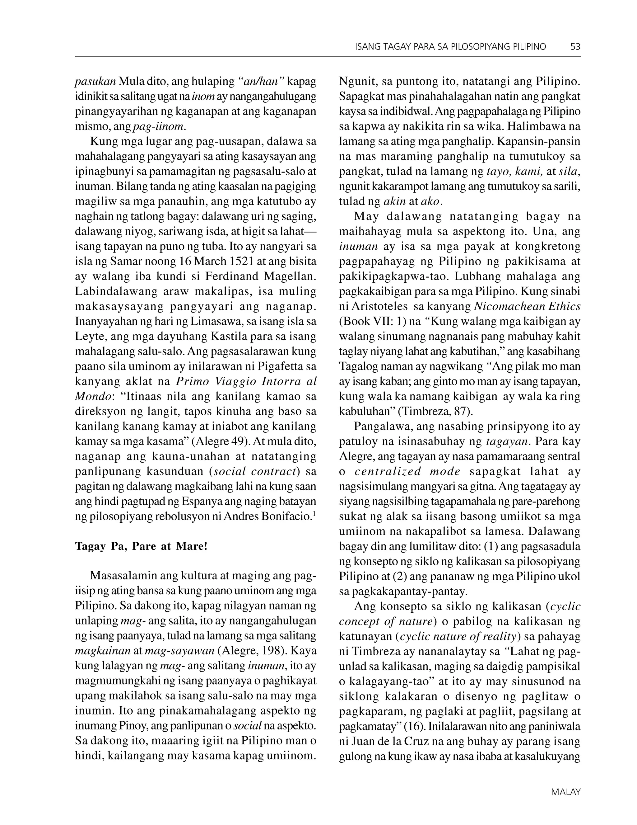 Isang tagay sa pilosopiyang pilipino | PDF