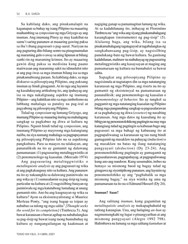 Isang tagay sa pilosopiyang pilipino | PDF