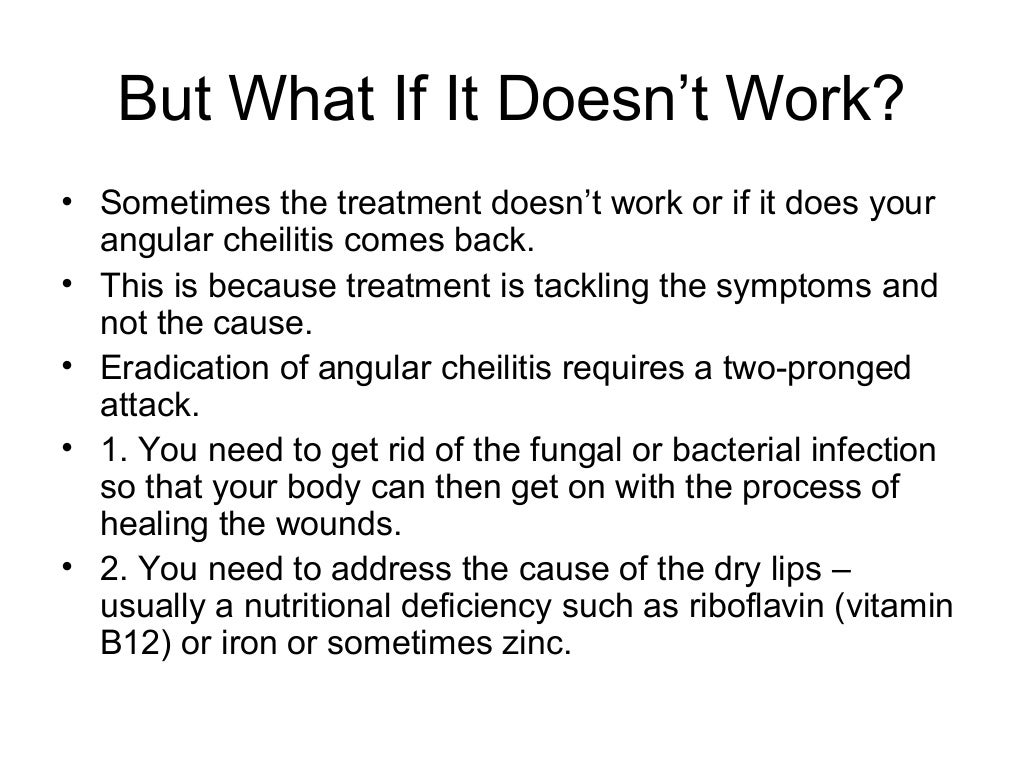 Is Angular Cheilitis A Cold Sore