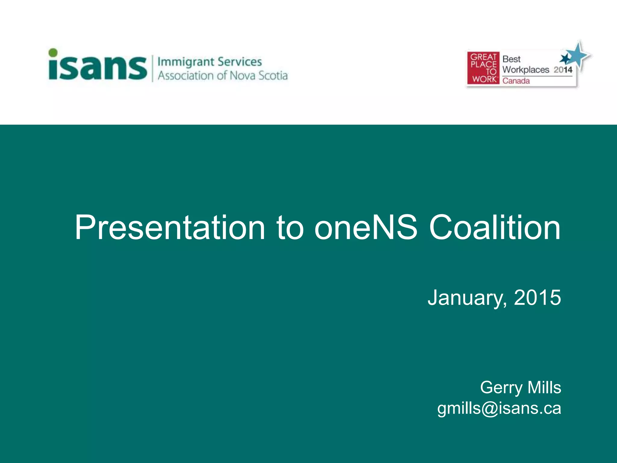ISANS presentation to oneNS Coalition | PPT