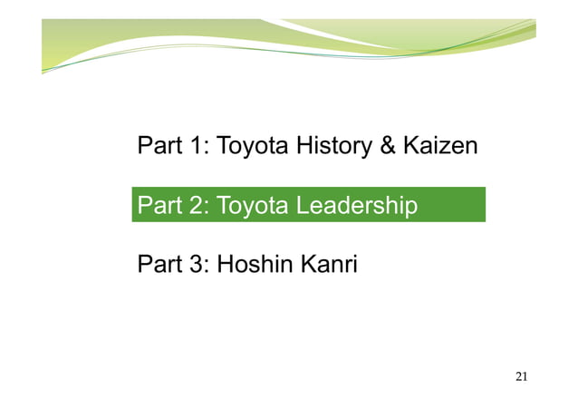 Toyota Lean Leadership and Hoshin Kanri | PDF