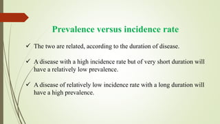 prevalence and incidence rate | PPTX