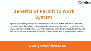 Is a permit to work a safe system of work? | PDF