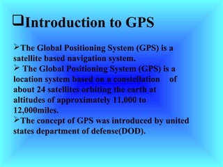 A seminar on GPS Technology | PPT