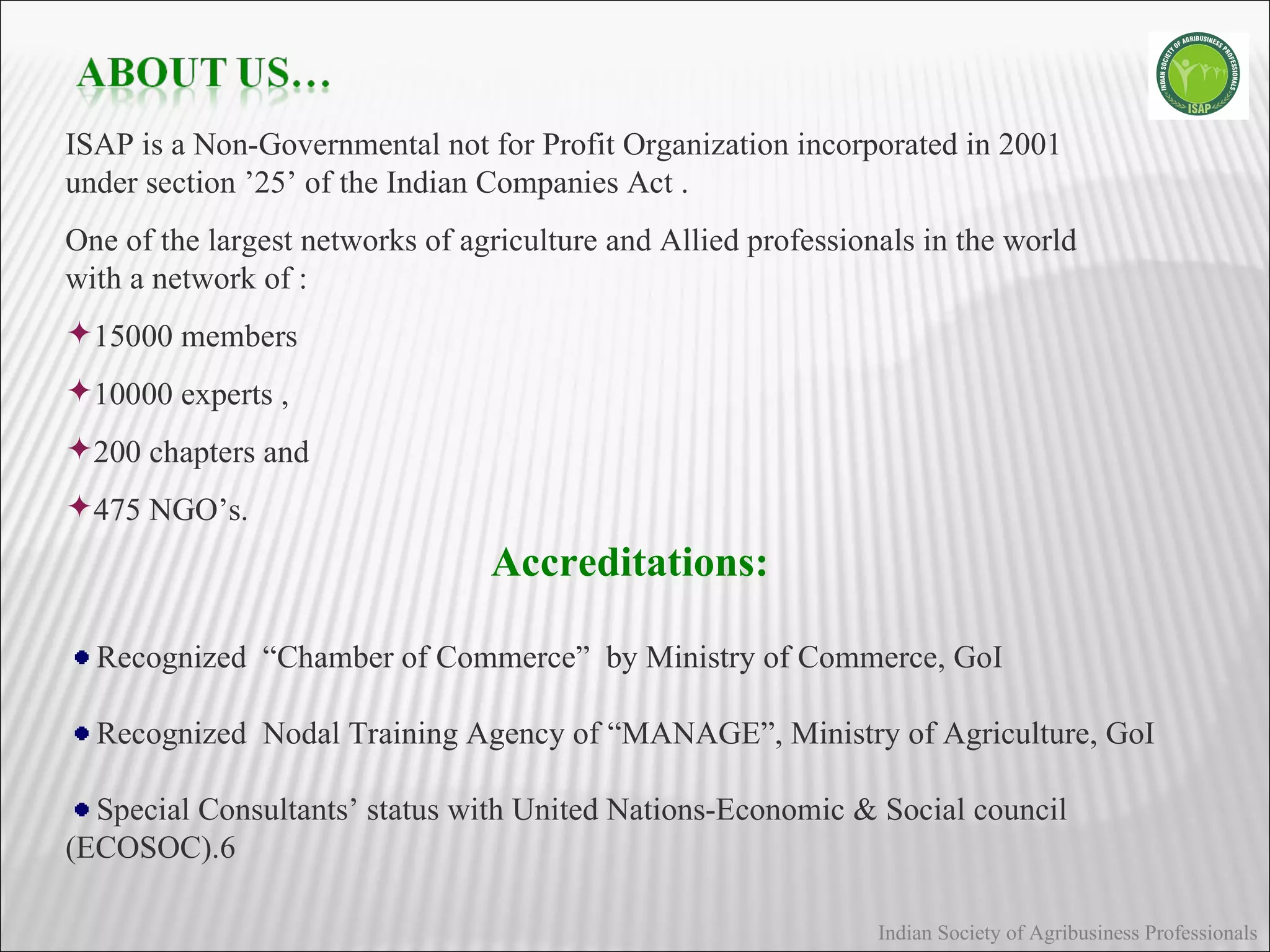 Isap presentation | PPT | Agriculture | Industries