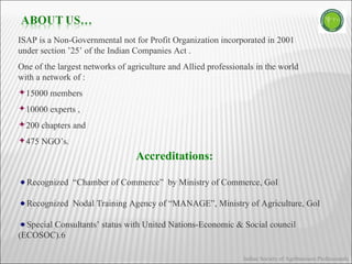 Isap presentation | PPT | Agriculture | Industries