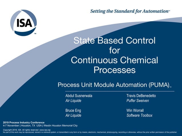 Process Unit Module Automation - Leveraging concepts from ISA106 | PDF | Operating Systems ...