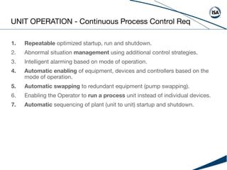 Process Unit Module Automation - Leveraging concepts from ISA106 | PDF