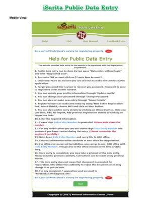 iSaritaPublicDataEntry_UserManual.pdfiSaritaPublicDataEntry_UserManual | PDF