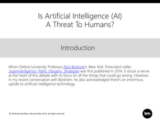 Is Artificial Intelligence (AI) A Threat To Humans? | PPTX