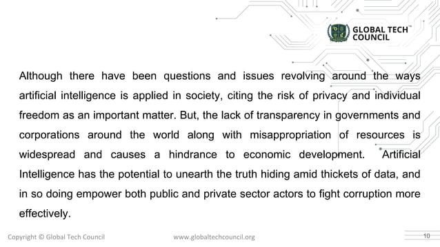 Is artificial intelligence the future tool for anti corruption | PPT