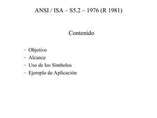 ISA S52 presentacion sobre la norma para instrumentación industrial | PPT