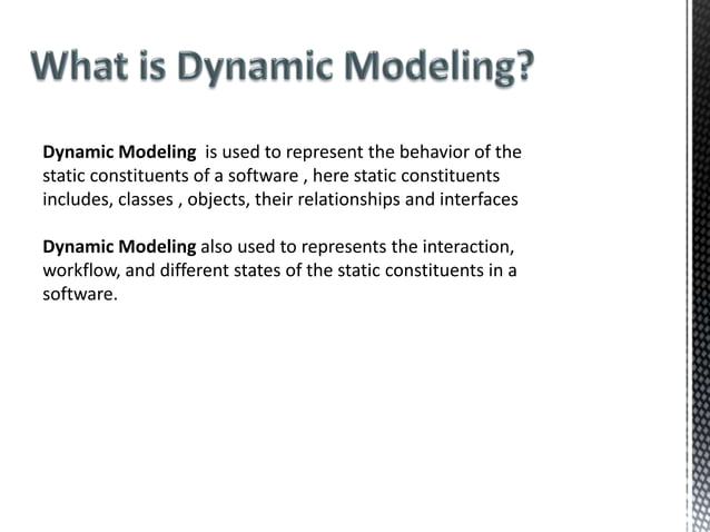Dynamic and Static Modeling | PPT