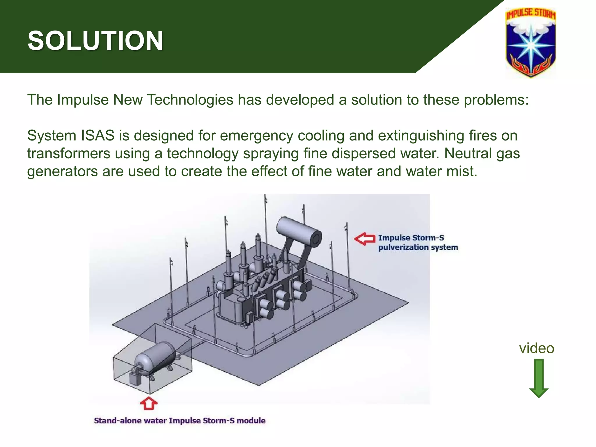 ISAS system for transformer fire fighting | PPTX