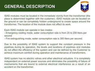 ISAS system for transformer fire fighting | PPTX