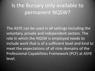 Is the ASYE mandatory for all newly qualified social workers? | PPTX ...