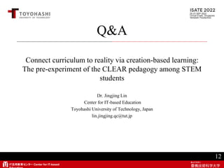 Connect curriculum to reality via creation-based learning: The pre ...
