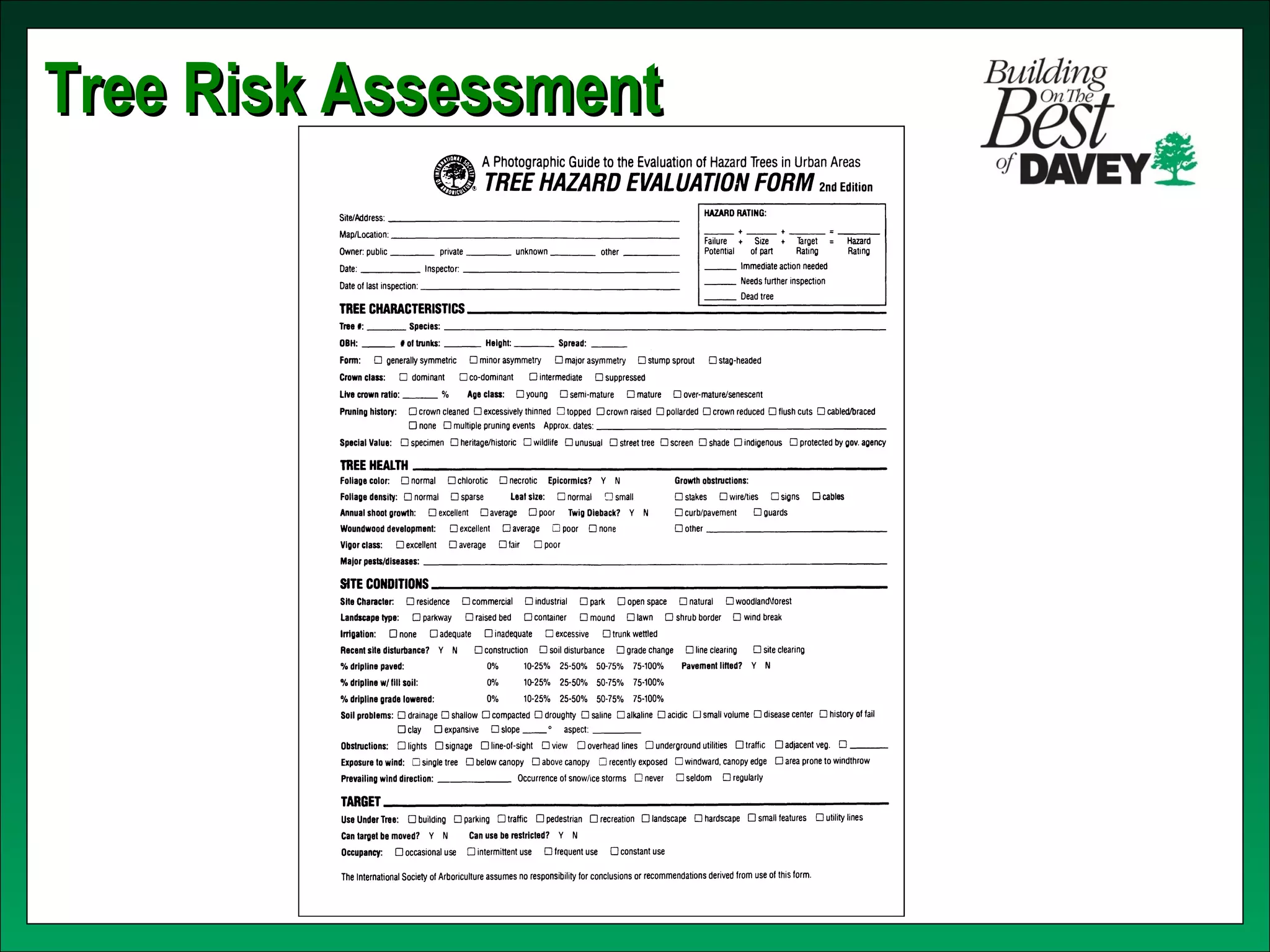 Isa training tree risk assessment & cabling bracing | PPT | Auto Safety ...