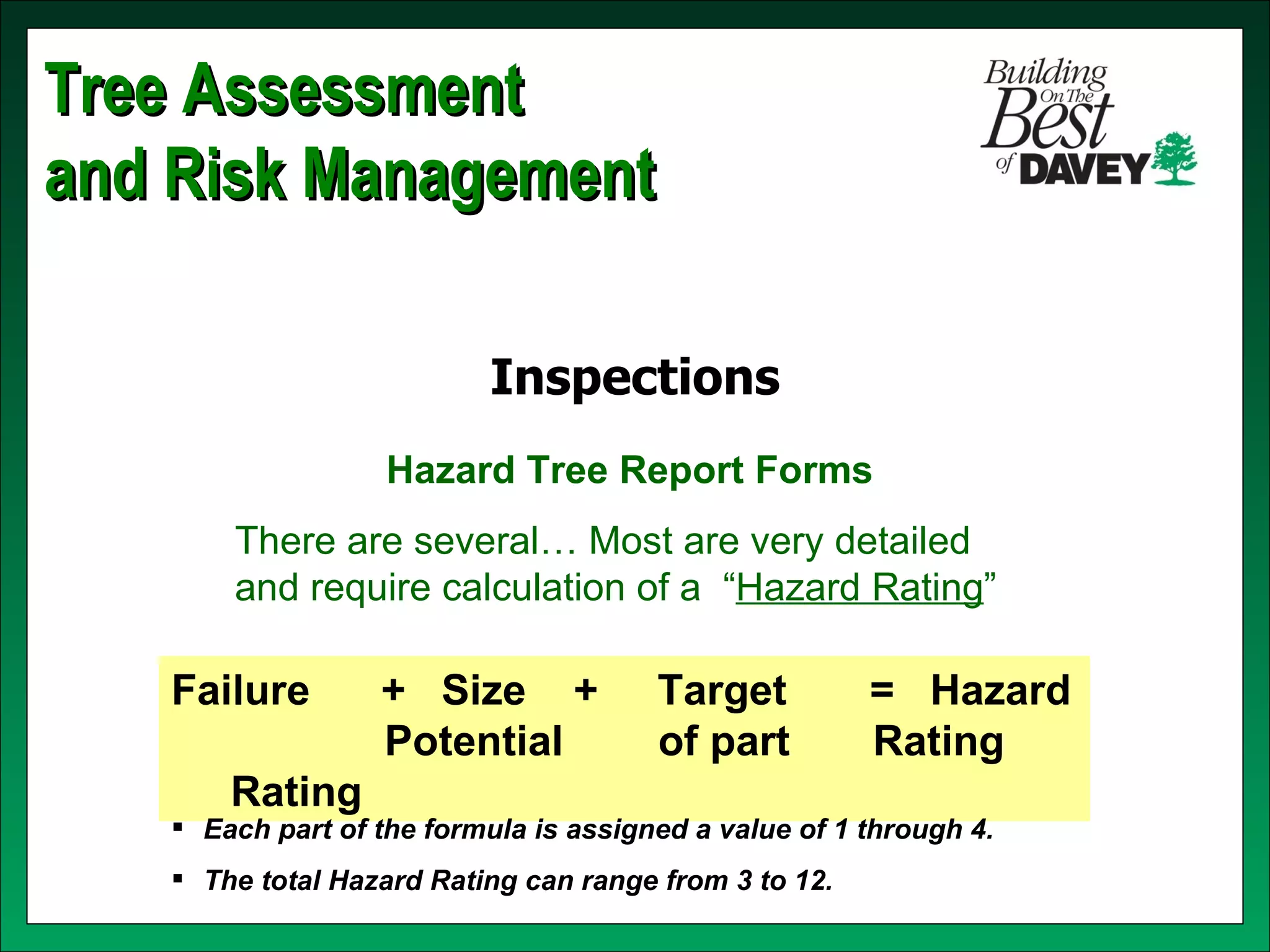 Isa training tree risk assessment & cabling bracing | PPT | Auto Safety ...