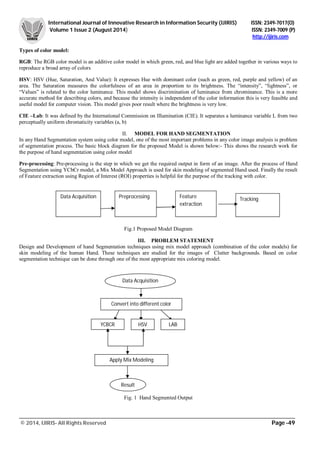 Hand Segmentation for Hand Gesture Recognition | PDF
