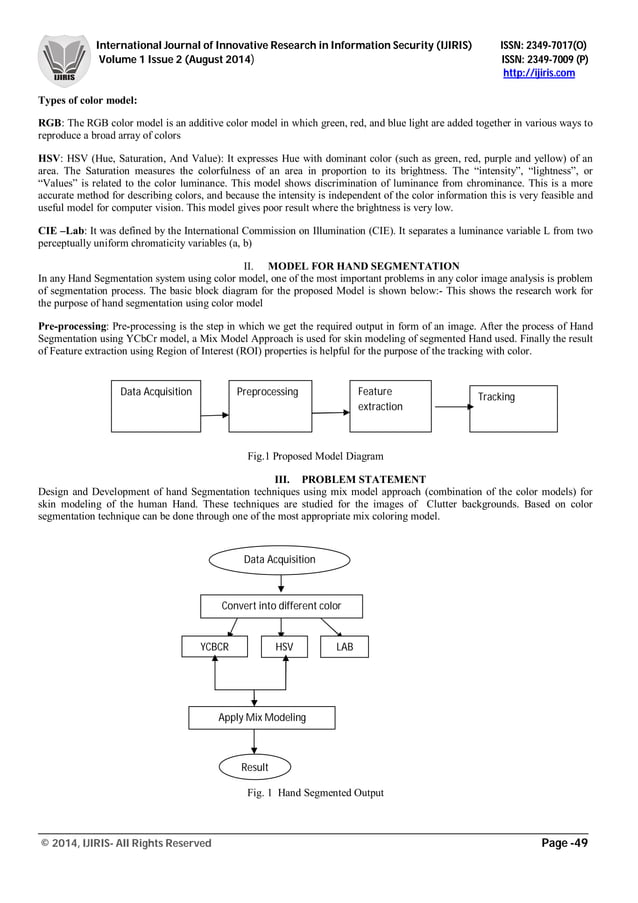 Hand Segmentation for Hand Gesture Recognition | PDF