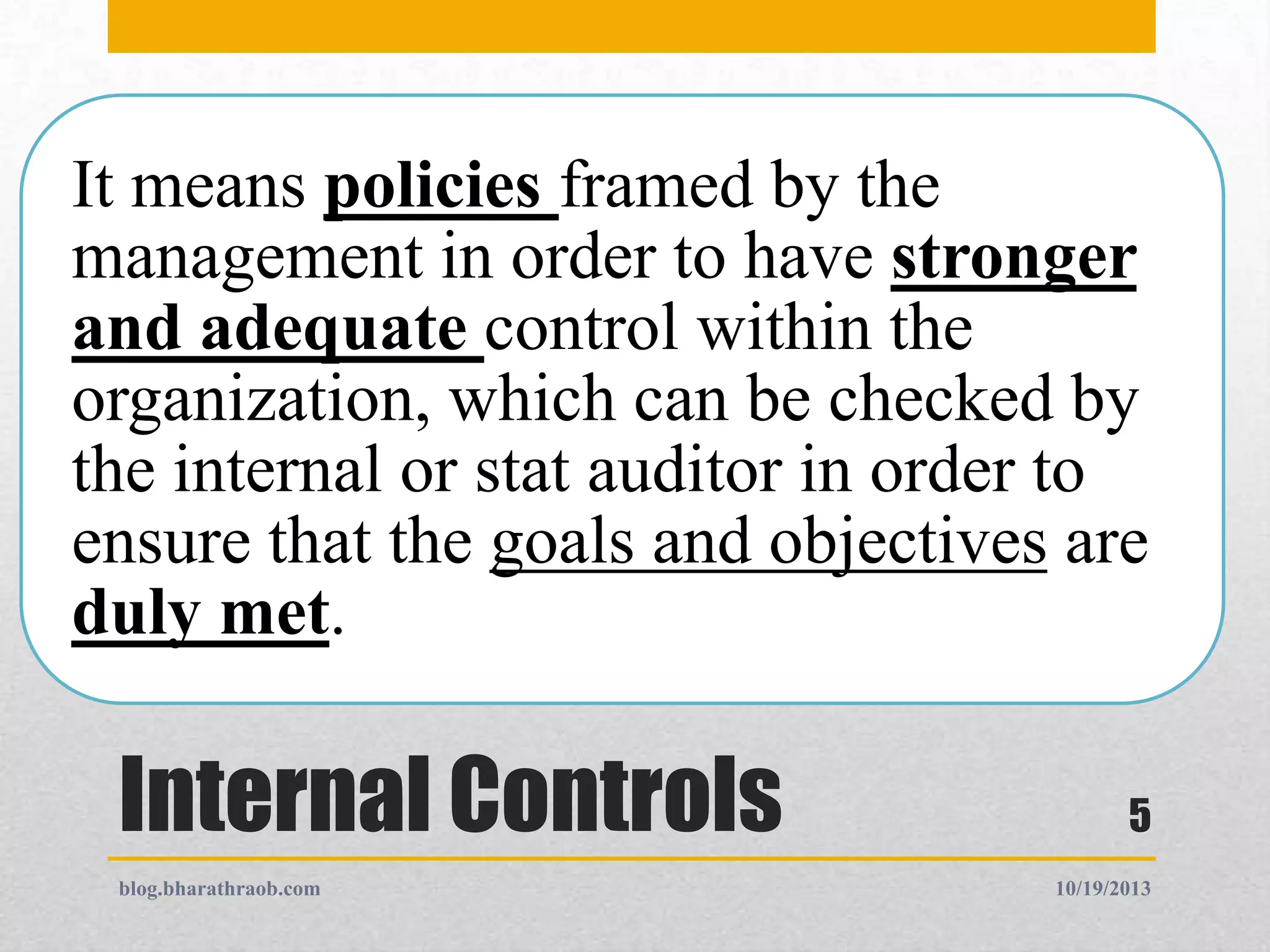 IS Audit and Internal Controls | PPTX