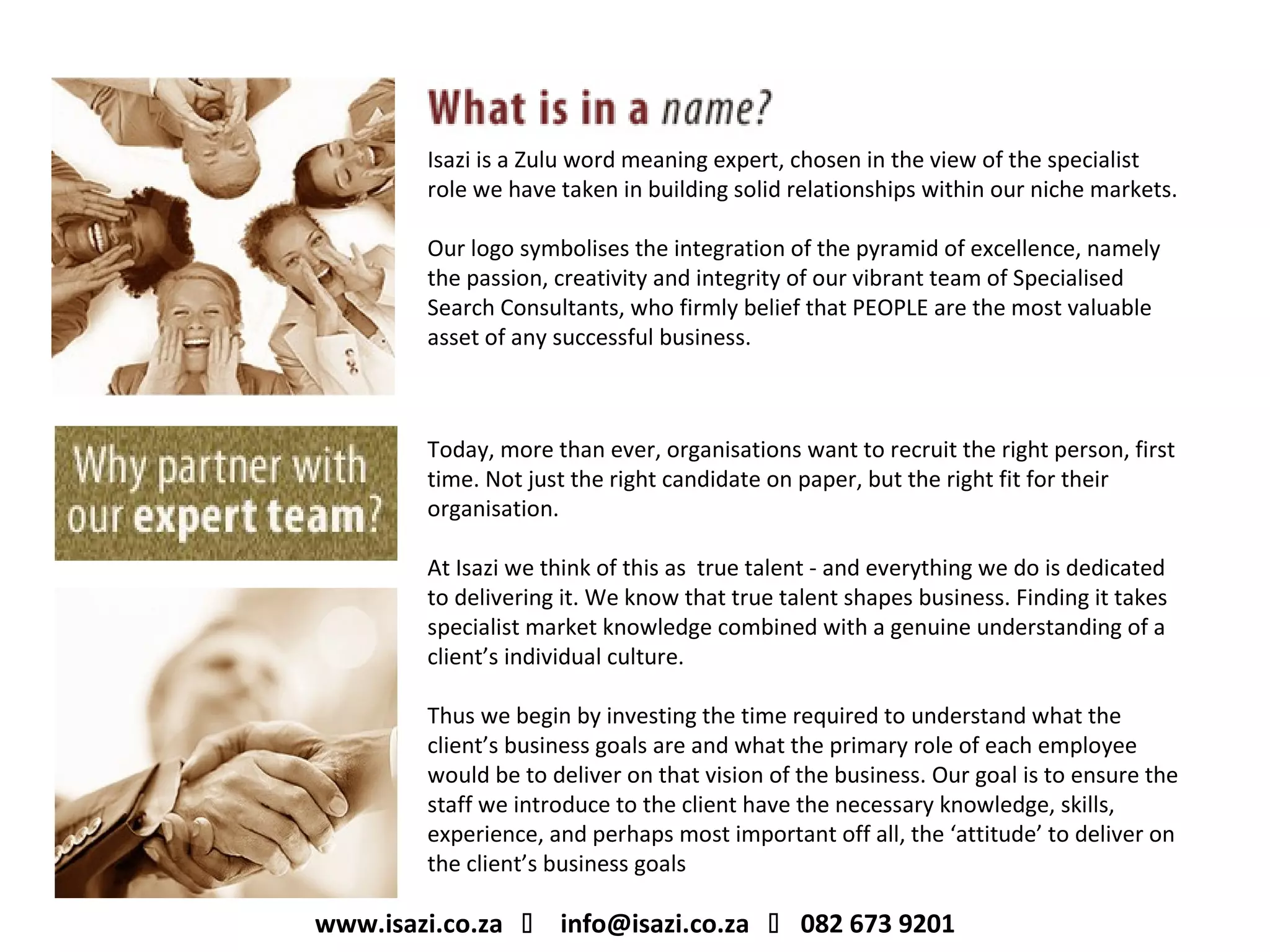 Isazi Company Profile | PPT