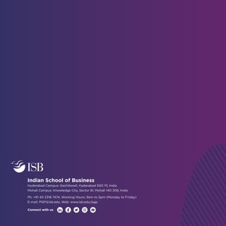 Isb Pgp Brochure Pdf