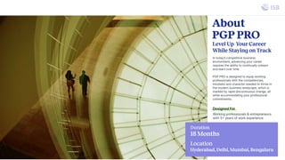 ISB-PGPPRO-Brochure for doing executive mba | PDF