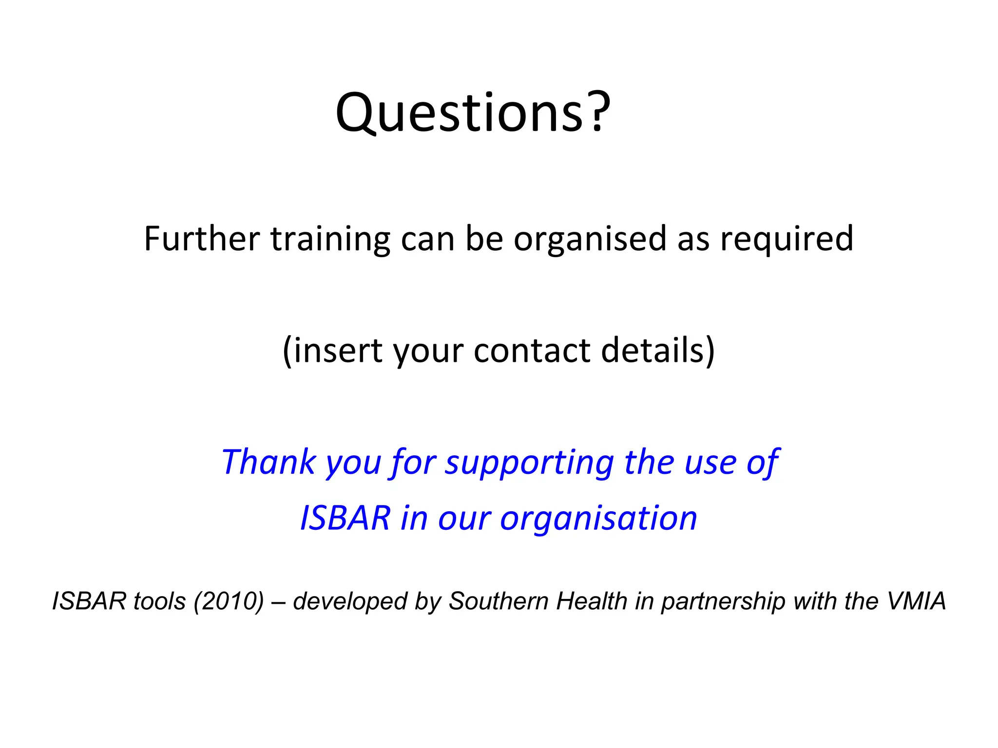 Isbar1 ppt to describe isbar,what is isbar | PPT