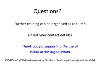 Isbar1 ppt to describe isbar,what is isbar | PPT