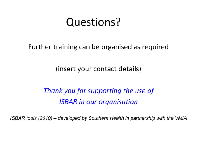 Isbar1 ppt to describe isbar,what is isbar | PPT