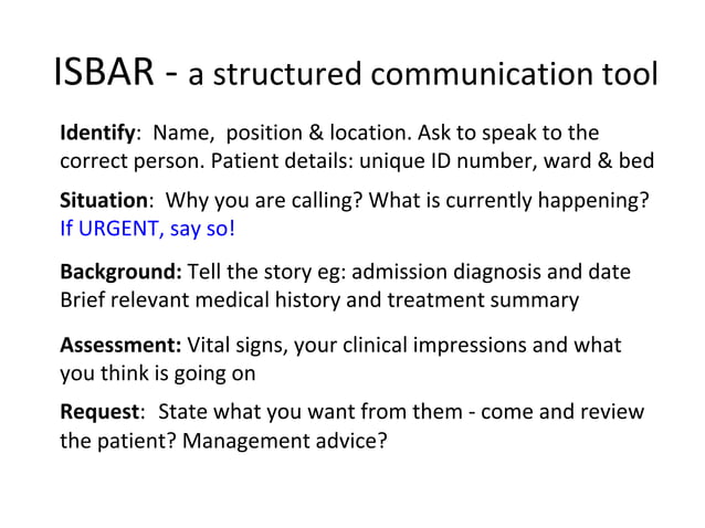 Isbar1 ppt to describe isbar,what is isbar | PPT