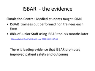 Isbar1 ppt to describe isbar,what is isbar | PPT