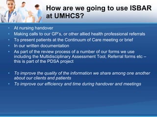 ISBAR a better way to communicate | PPT